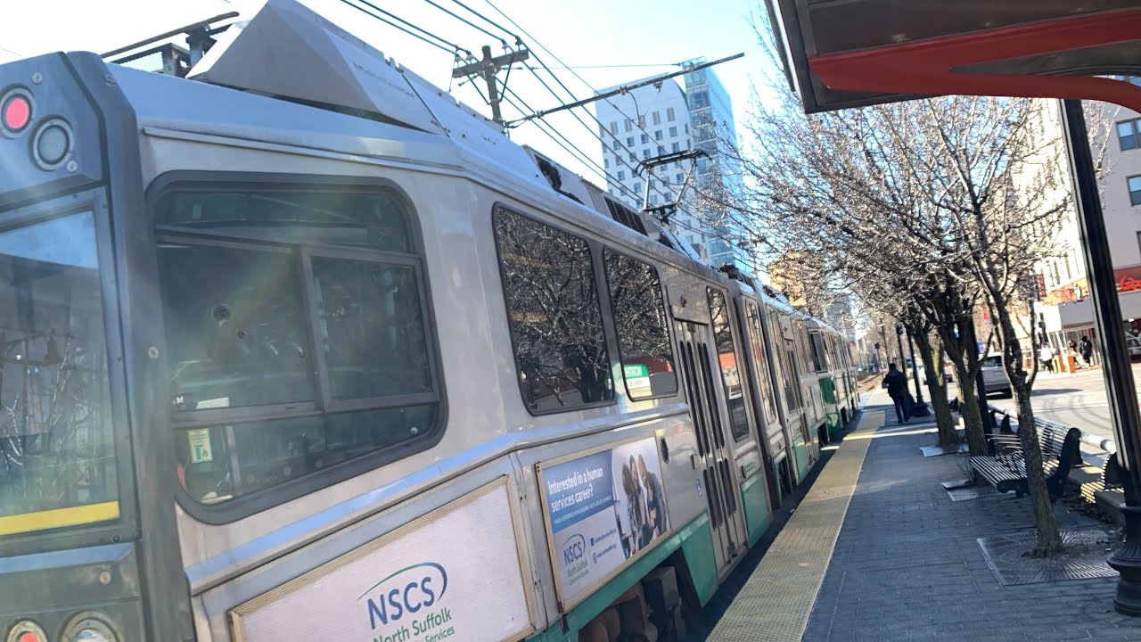 MBTA: 1986-97 Kinki Sharyo Type 7 #3714 on the green line E - YouTube