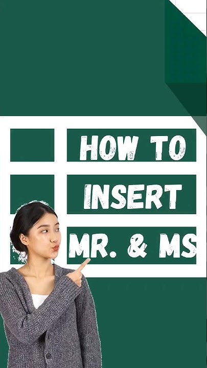 How To Insert Mr Or Mrs Before Name In Ms Excel Mr And Mrs In Excel Shorts Excel