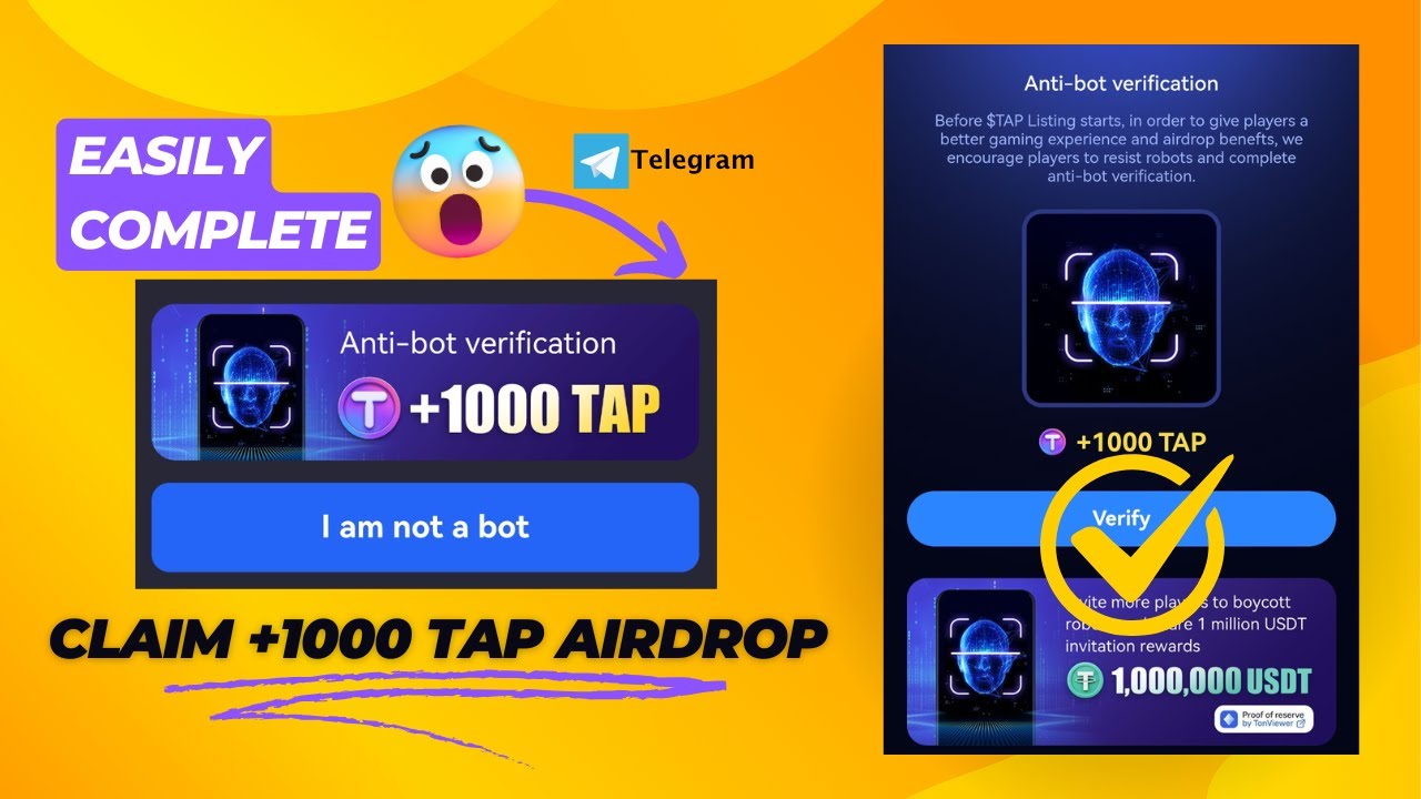 Complete Anti-Bot Verification in TapCoins and Claim Your +1000 Tap ...