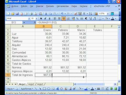 Ejercicio basico en excel, parte 4 - YouTube