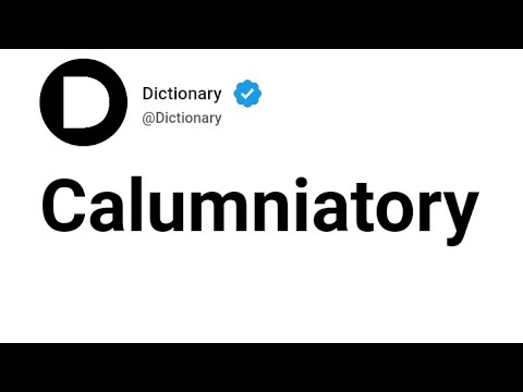 Calumniatory Meaning In English - YouTube