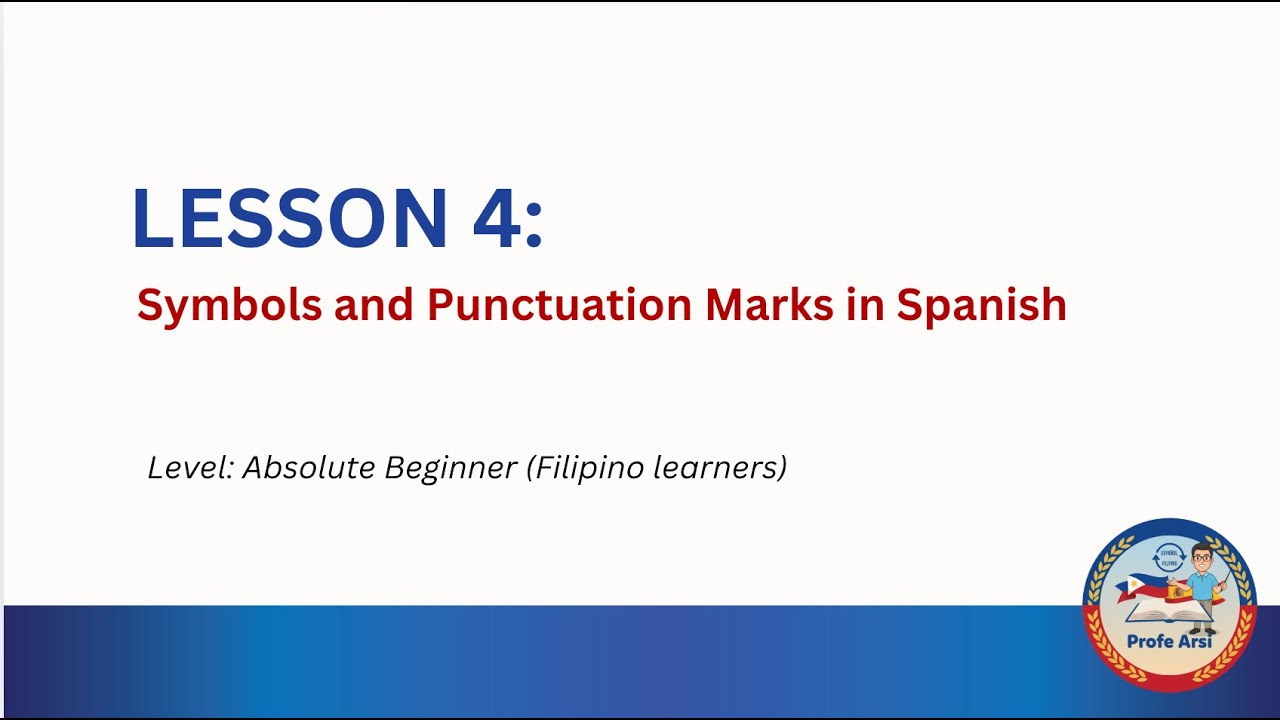 Lesson 4: Symbols and punctuation marks (Tagalog Explanation) - YouTube