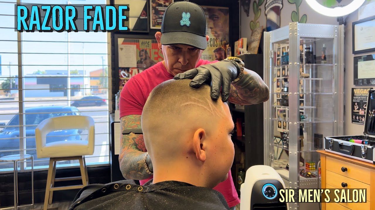 Razor Fade Men's Hairstyle Barber Tutorial HairTransformation - YouTube