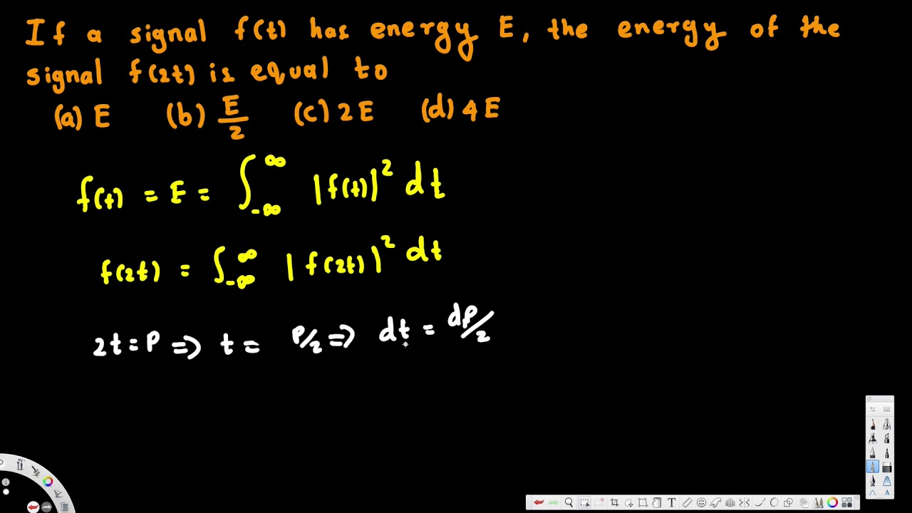 ECE Energy calculation of a given signal - Signals and Systems - YouTube