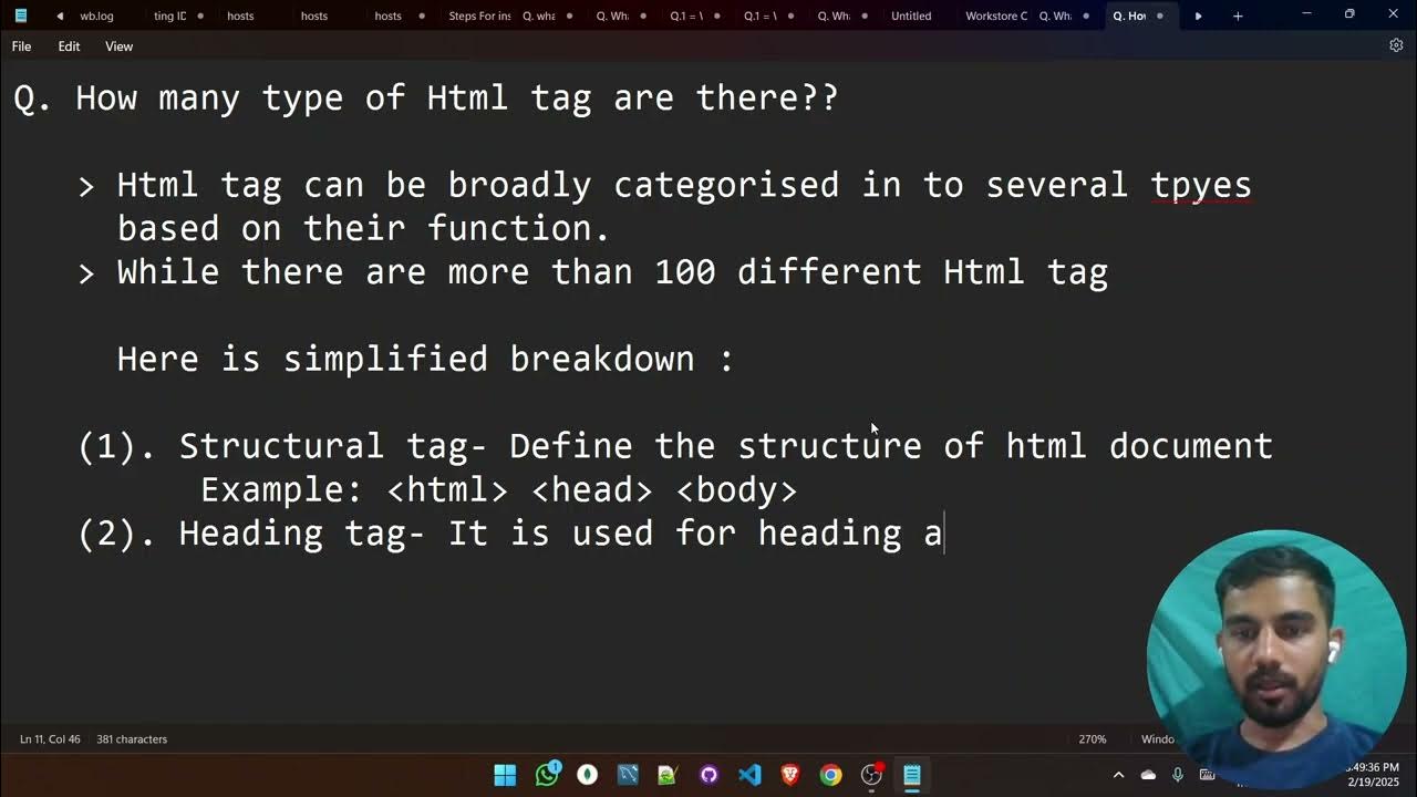 Types of Html Tags - YouTube