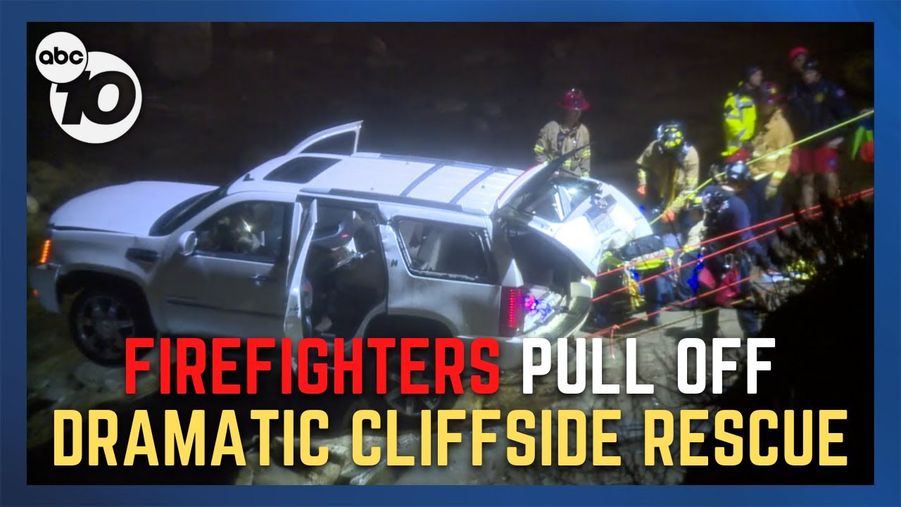 Man trapped in car rescued from La Jolla cliffside - YouTube