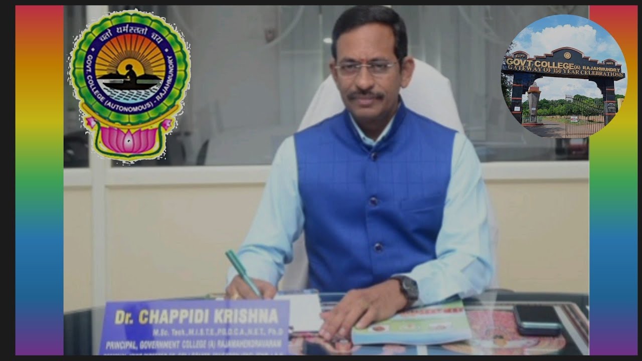 Arts College Rajahmundry New Principal Dr. Chappidi Krishna Garu ...