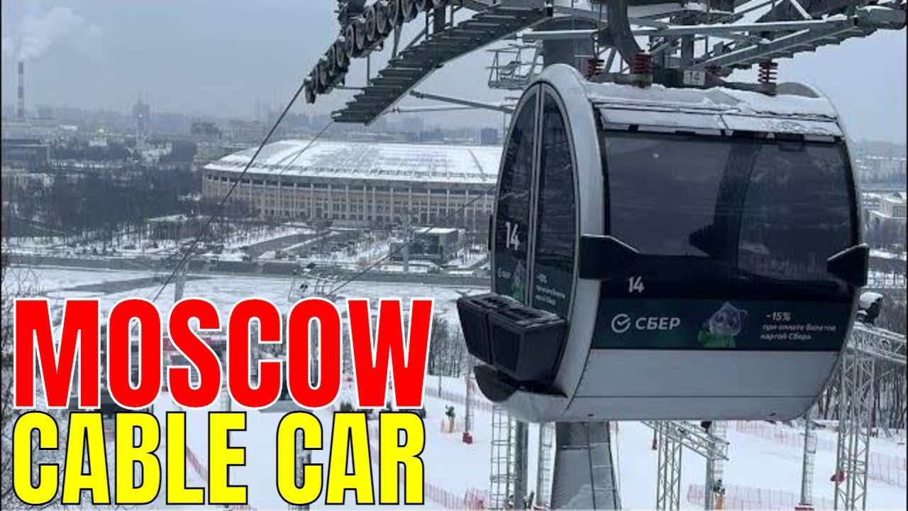 Cable Car Ride over MOSCOW ‘Vorobyovy Gory’ - YouTube
