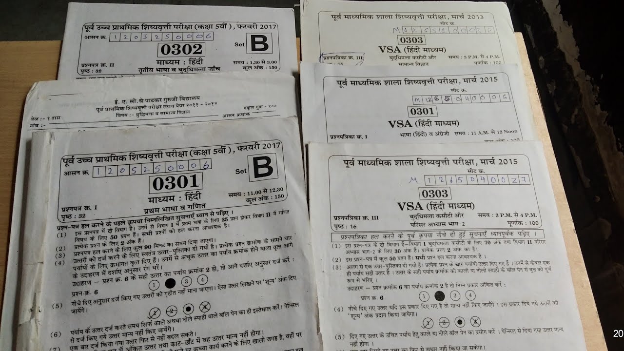 How to download Previous year scholarship exam paper 2020 , 2019, 2018 ...