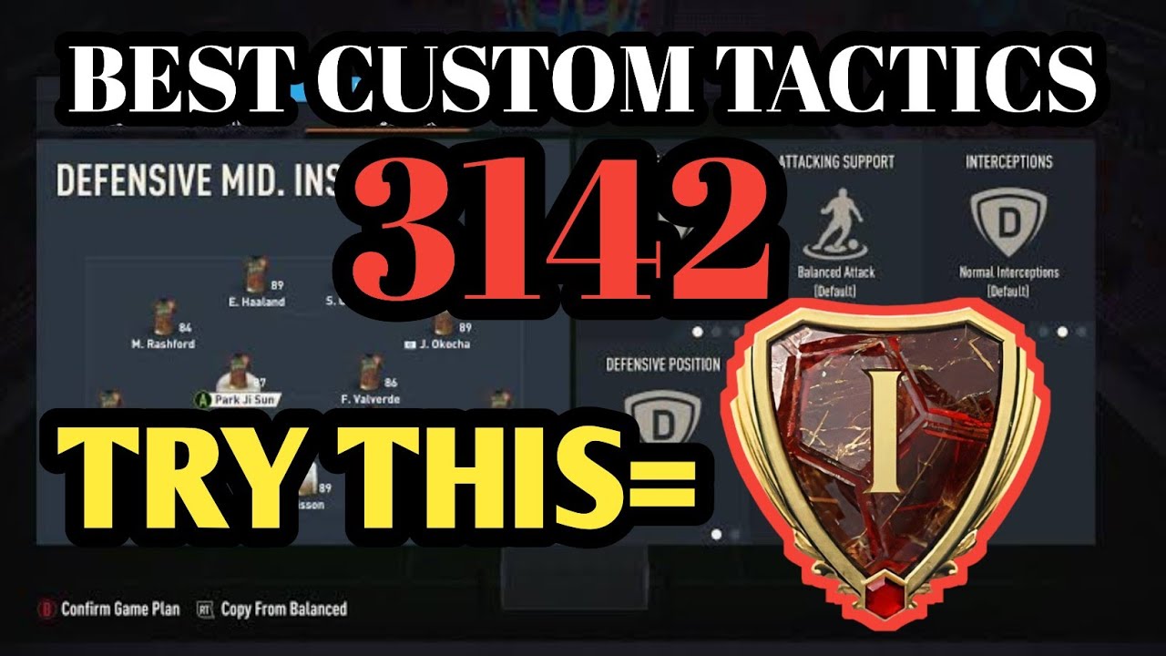 BEST 3142 CUSTOM TACTICS EA FC 24 - YouTube