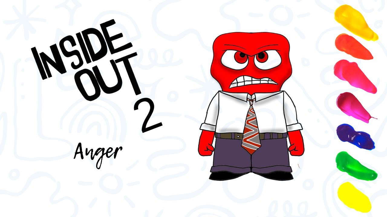 Anger Drawing from Inside Out 2 #timelapsedrawing #insideout2 #anger ...