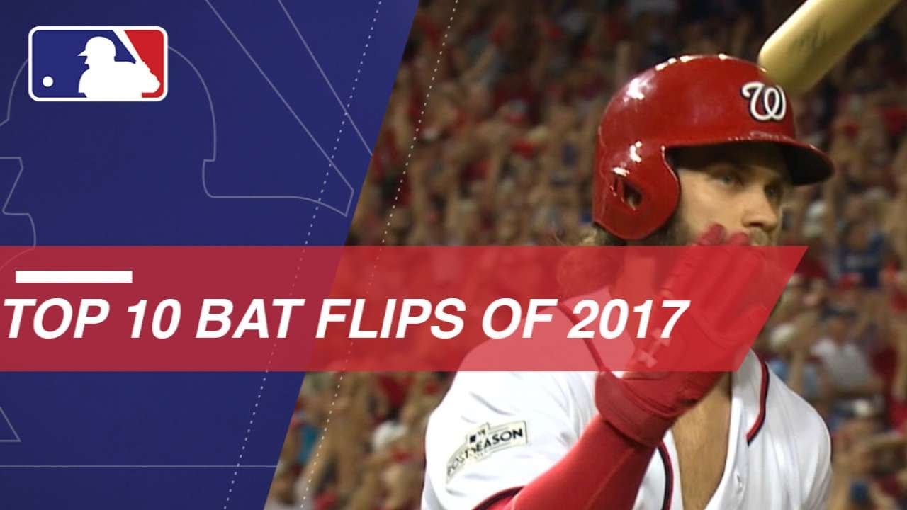 The top bat flips of 2017 - YouTube