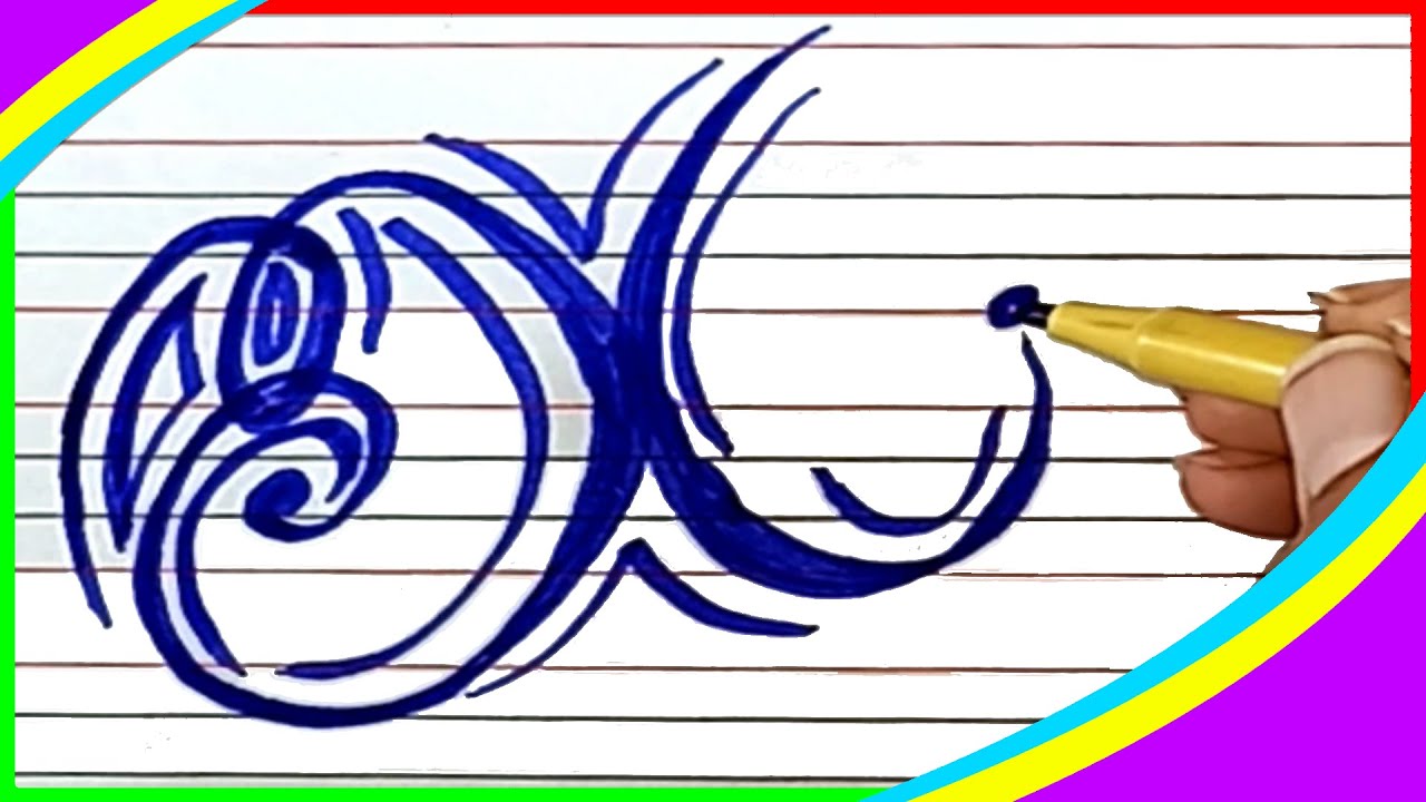 Flower Writing Alphabet X | Fancy Alphabet Writing | Marvellous Writing ...