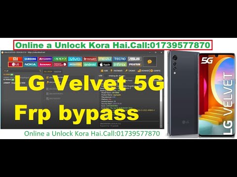 LG Velvet 5G Frp bypass Unlock Tool by Mobile Unlock Fix - YouTube