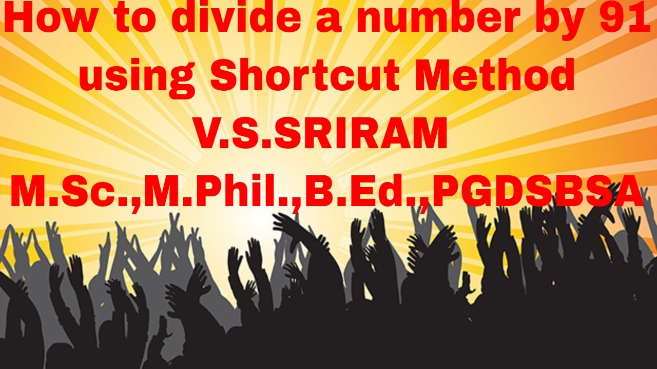 How to divide a number by 91 using shortcut method - YouTube