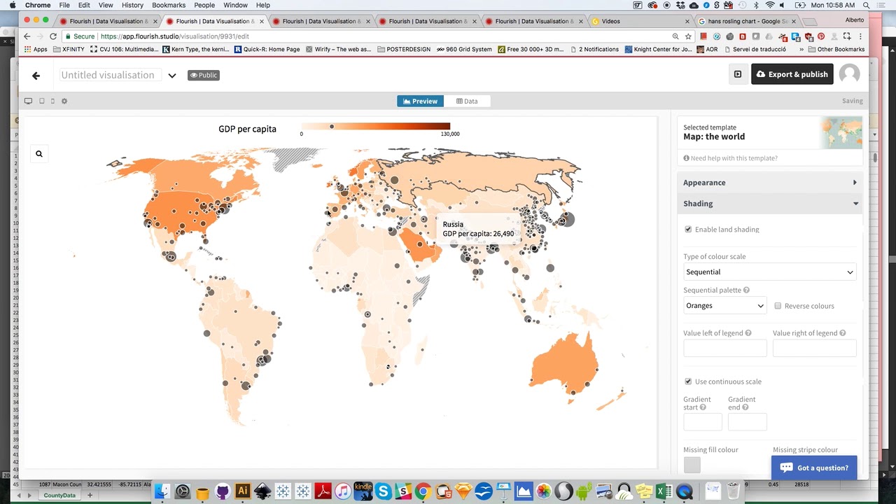 FLOURISH TUTORIAL: PART 3 - Visualizing a basic world map - YouTube