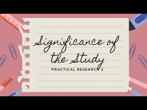 How to write Significance of the Study? - YouTube