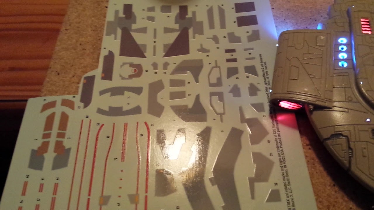 1/1000th scale USS Defiant lighting Part 6 - YouTube