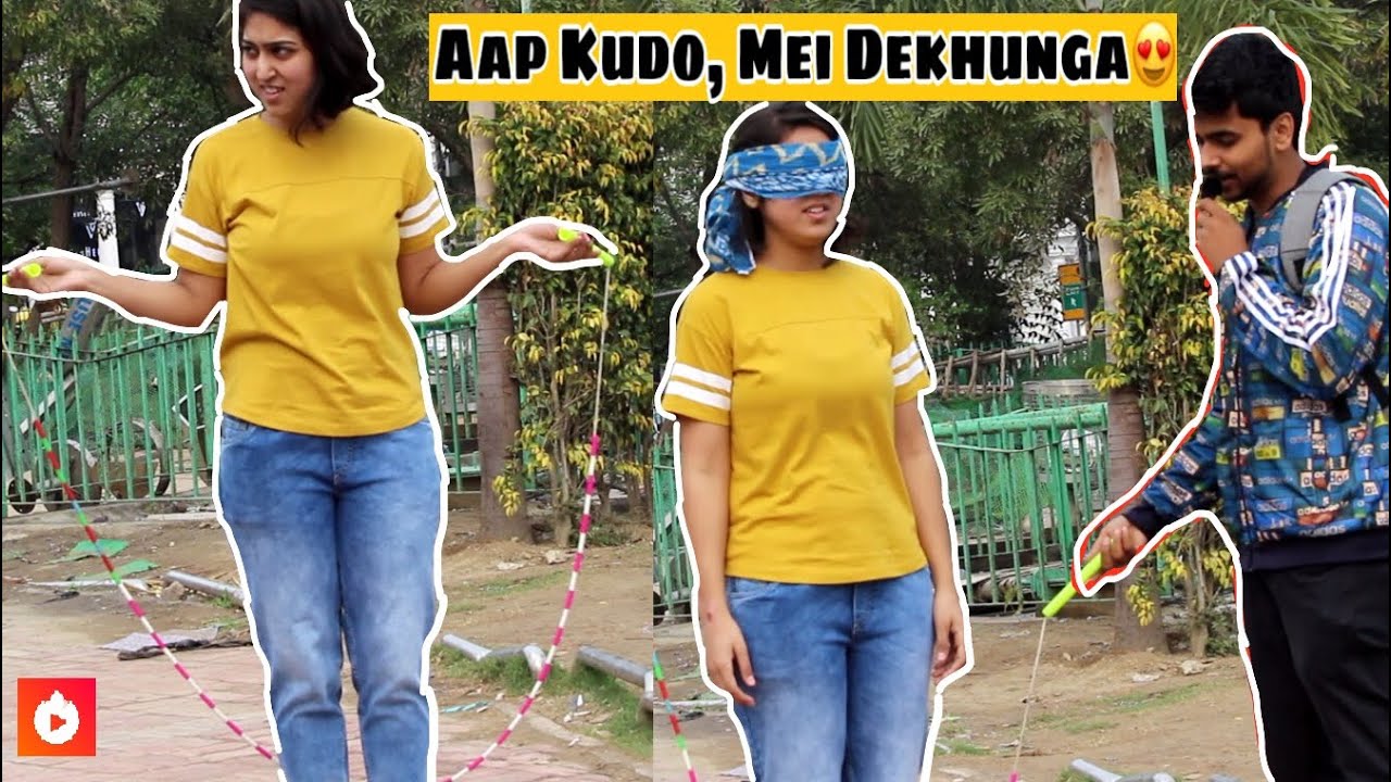 Skipping Rope Prank On Cute Girls (Twist) ft. Vigo Video - YouTube