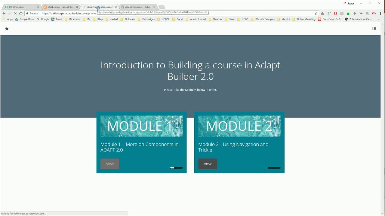 ADAPT BUILDER 2.0 - a Crash Course on how to set up a new ADAPT Course ...