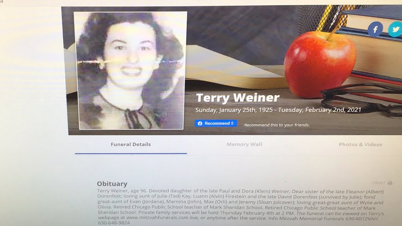 TERRY WEINER FUNERAL - YouTube