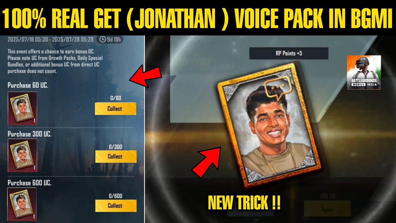 😲New Trick Get Jonathan Voice Pack In Bgmi | Bgmi New Voice Pack Coming ...
