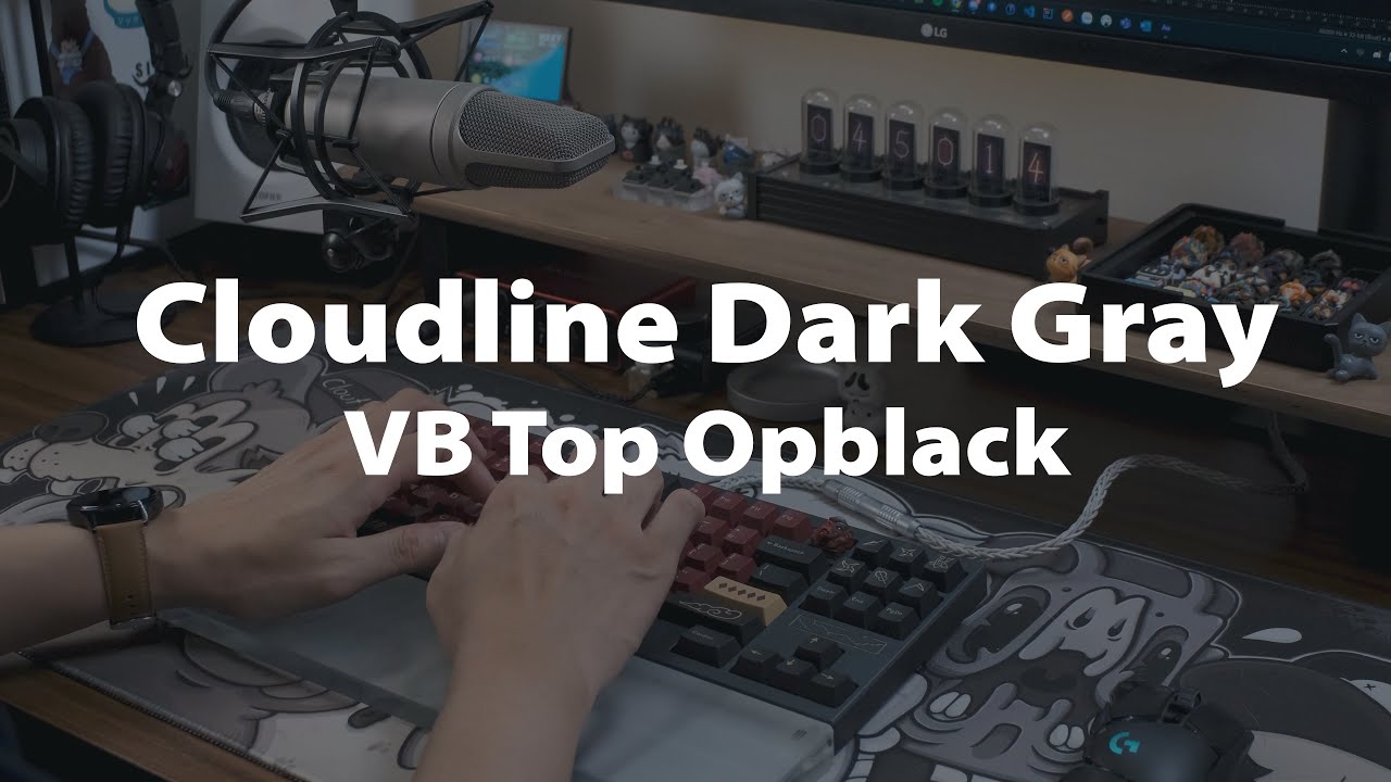 Cloudline Dark Gray w/ Cherry Vintage Black | GMK Red Samurai | Typing ...