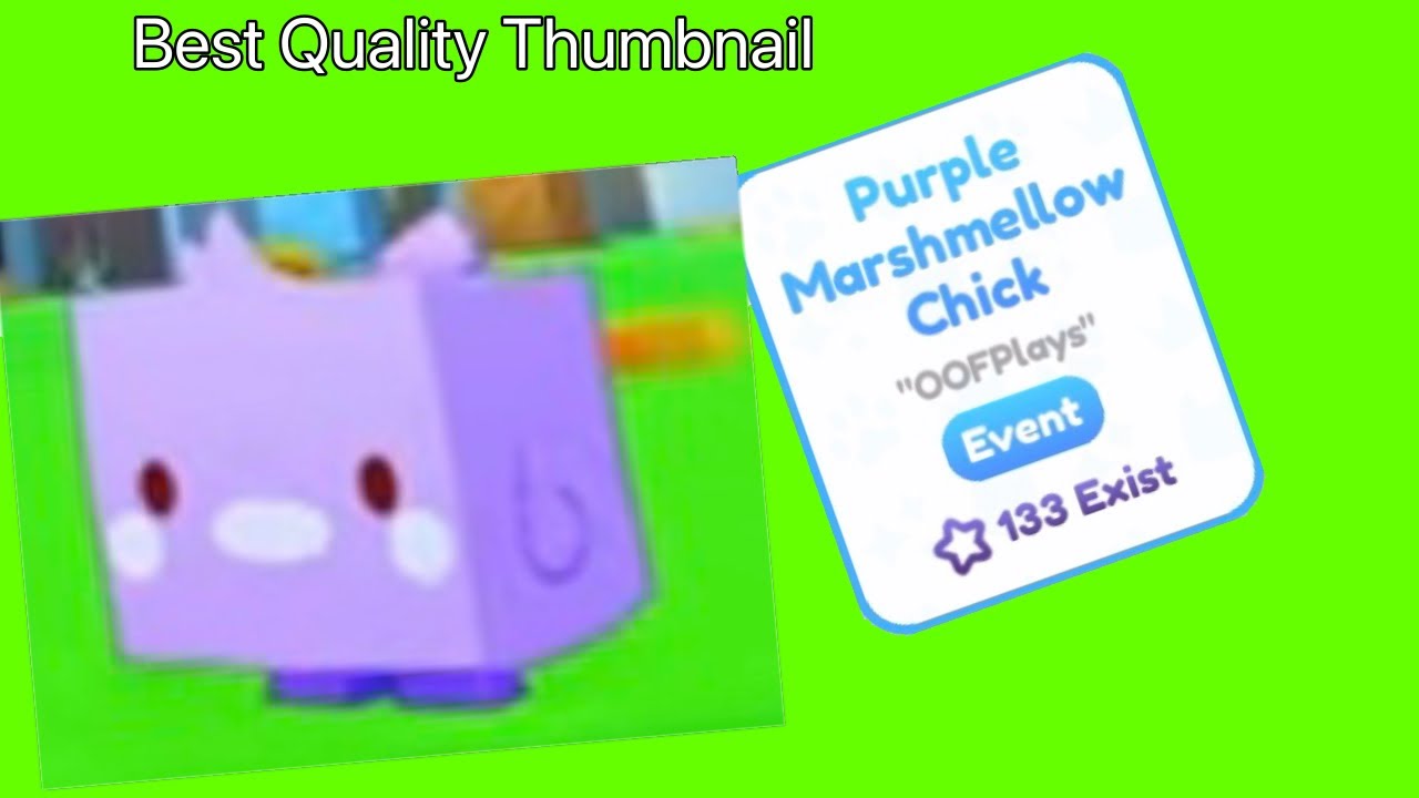 How to get the SECRET Purple Marshmellow Chick in pet simulator X ...