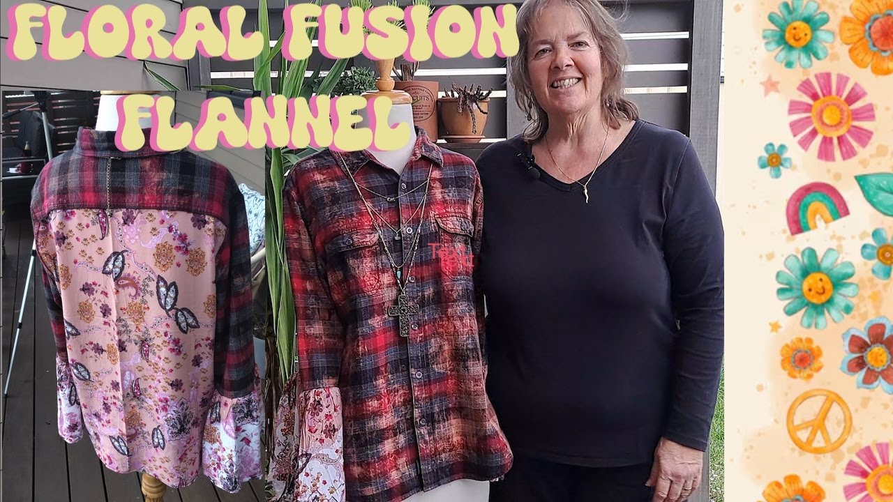 Floral Fusion Flannel - A Hippie Bell Sleeve Makeover 🌸 - YouTube