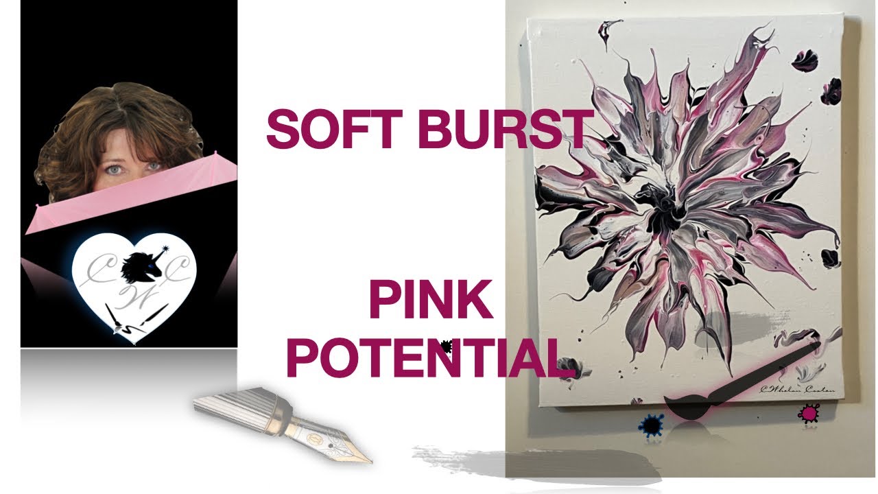Soft Burst -fluid art CWC Art and Soul Pink - YouTube