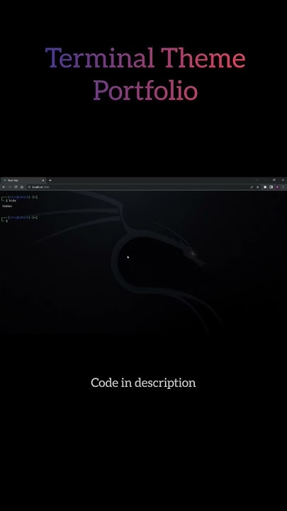 Web Dev Portfolio Kali Terminal Themed Shorts Webdevelopment Youtube
