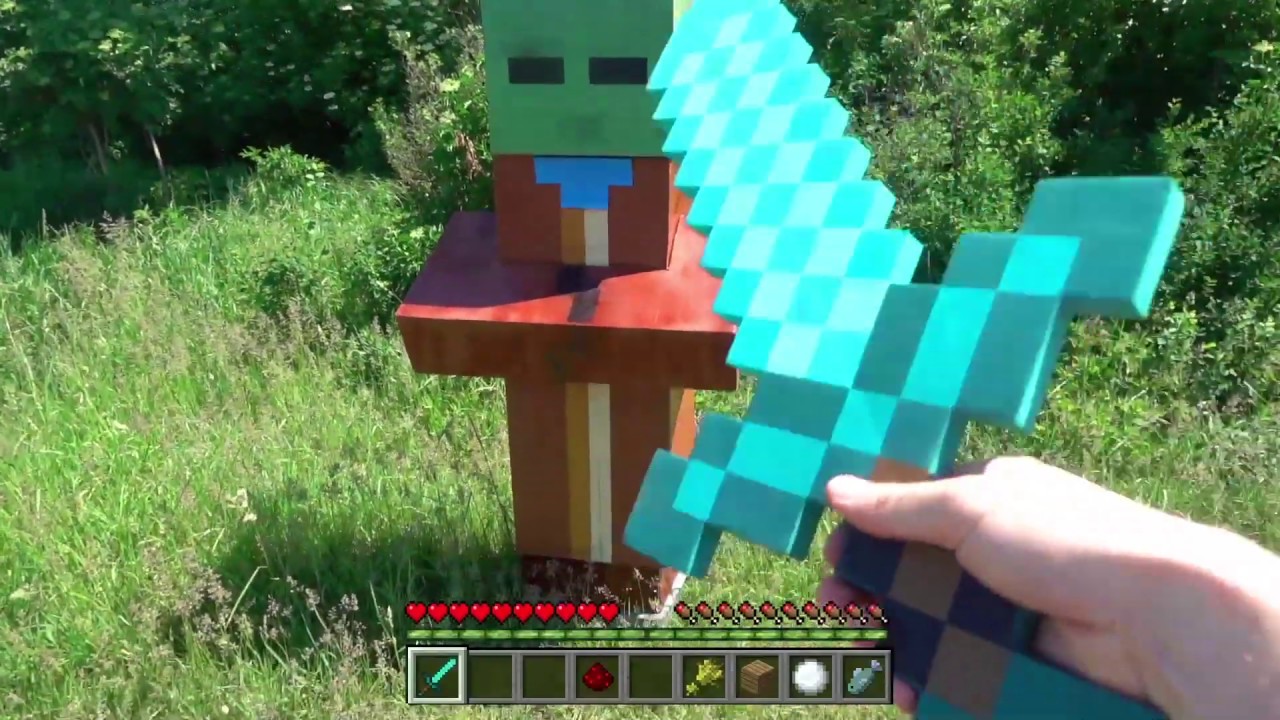 MINECRAFT REAL LIFE Villager Gold Apple - IRL Animation - YouTube