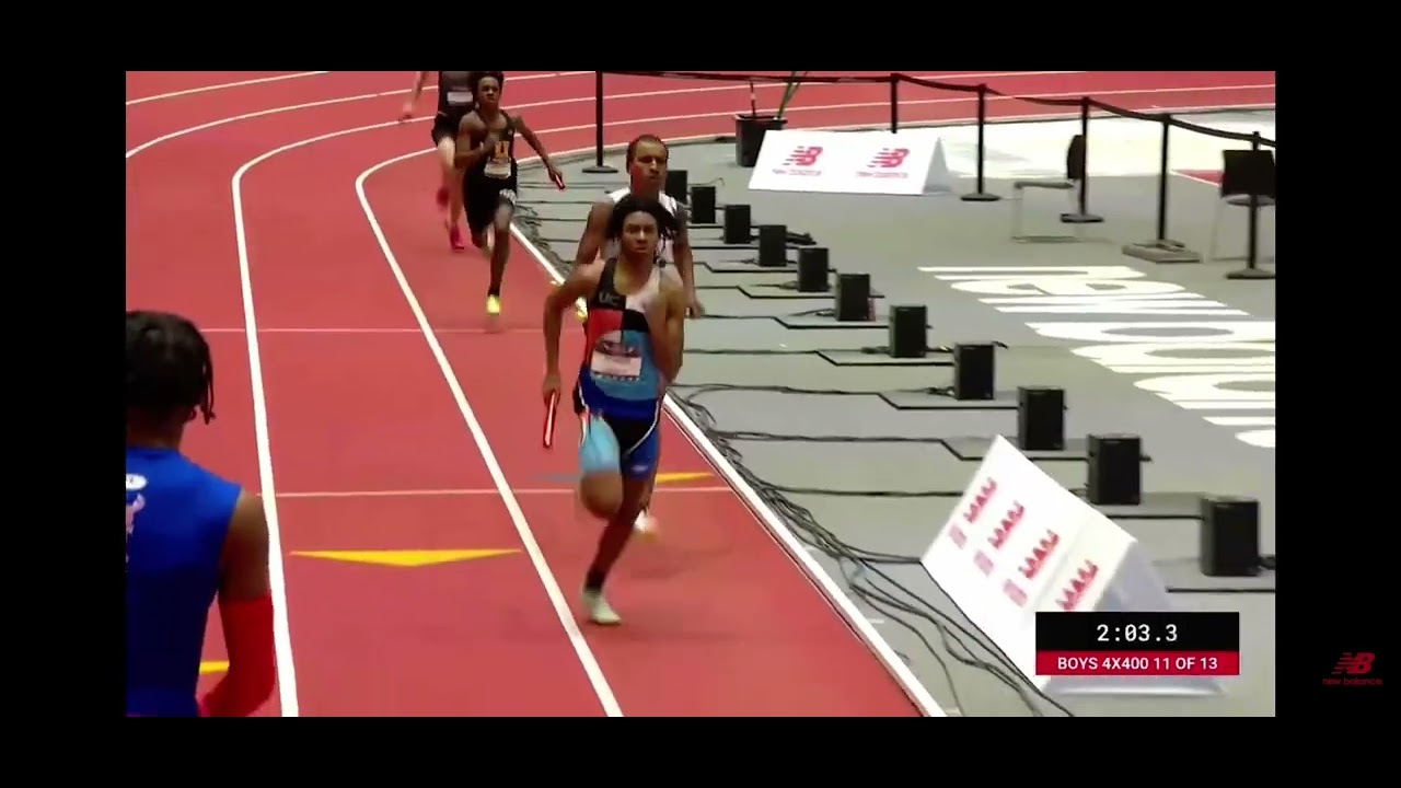 14 Year Old 8th Grader, Gideon Newton, runs 48.45 split on 4X400 at New ...