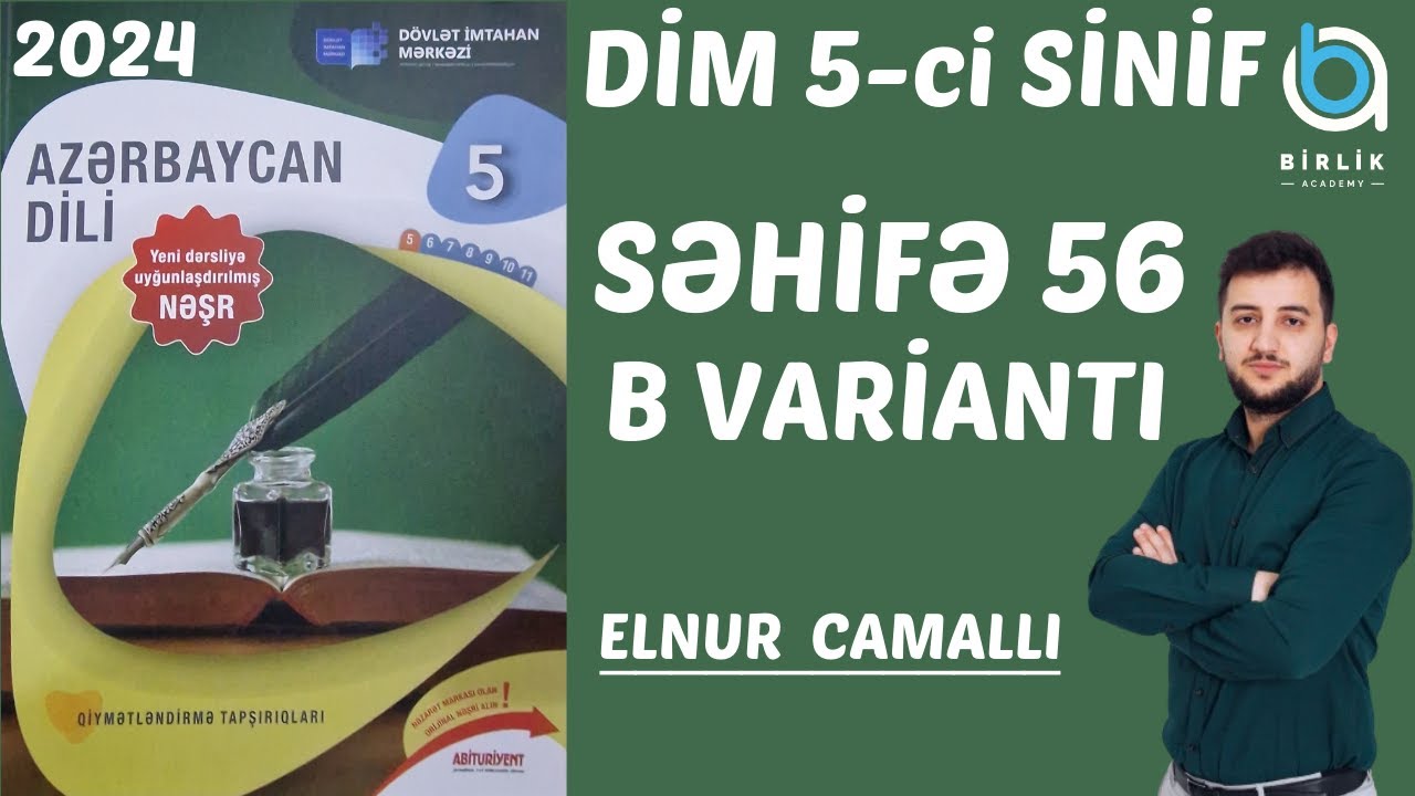 Azərbaycan dili DİM 5-ci sinif I səhifə 56 I kök və şəkilçi I B ...