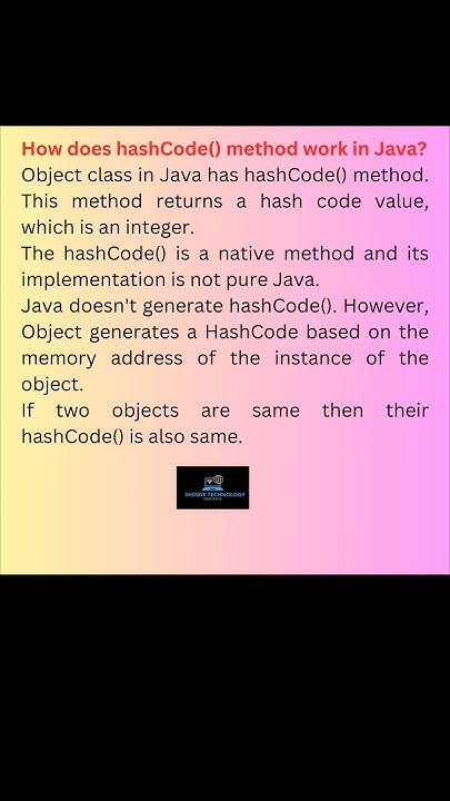 How does hashcode() method work in java?#hashcode #genericcollection #instanceofcollection # ...