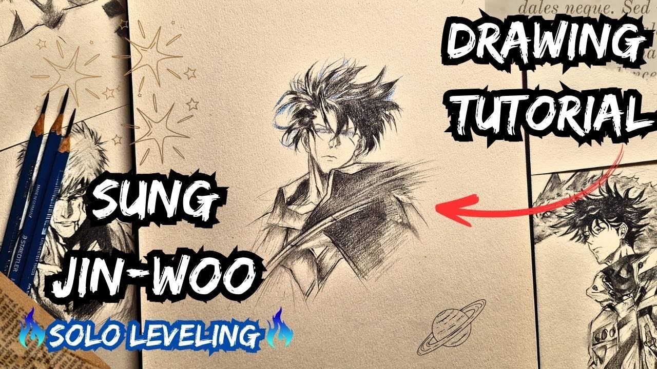 🎨 How to Draw Sung Jin-Woo from Solo Leveling! | Step-by-Step Anime ...