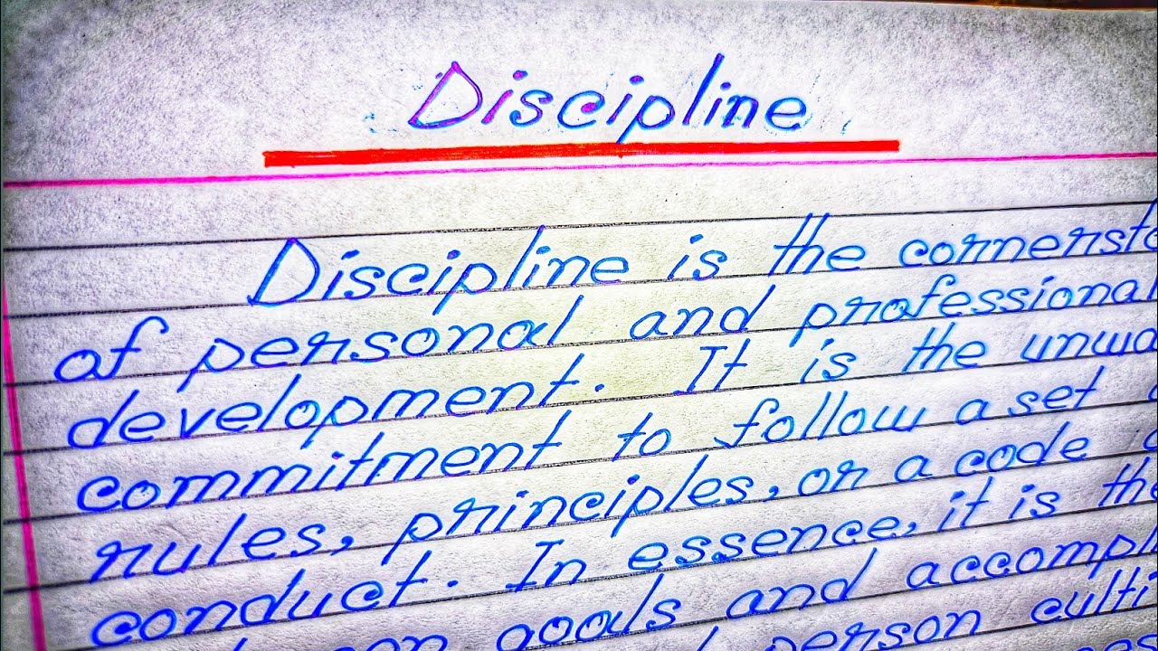 Discipline essay in english | Importance of discipline in students life ...