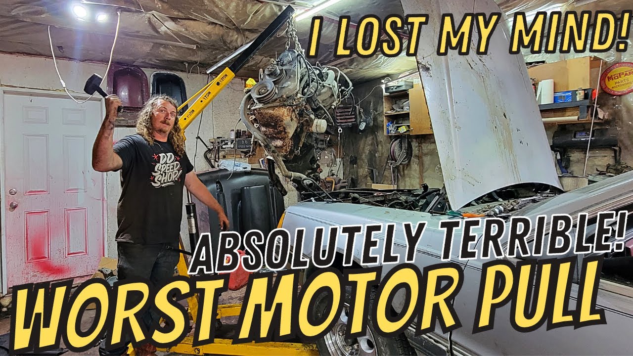 Worst Engine Pull EVER! - HALF The Cylinders, TWICE The Struggle - YouTube