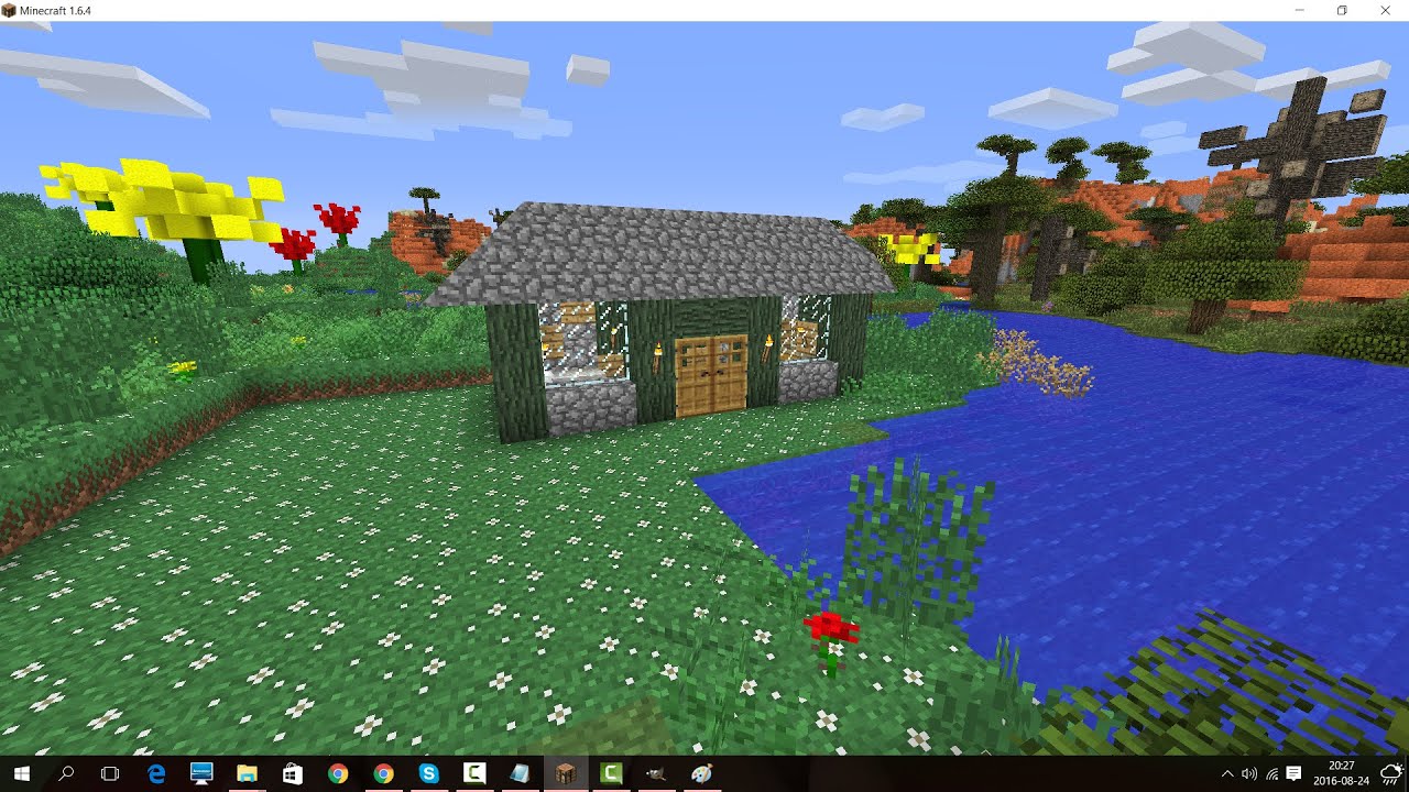 Zagrajmy w minecraft na modach odc 1 budowa domu i ładna polana z ...