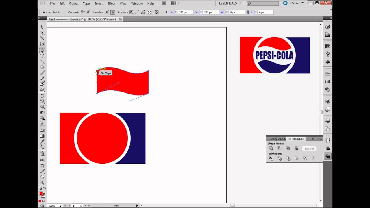 Making the Pepsi-Cola logo in Ai - YouTube