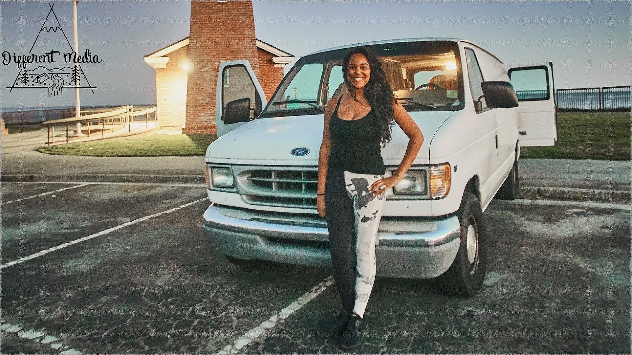 Solo Minimalist Female Van Life! // Stealth Cargo Van Conversion. - YouTube