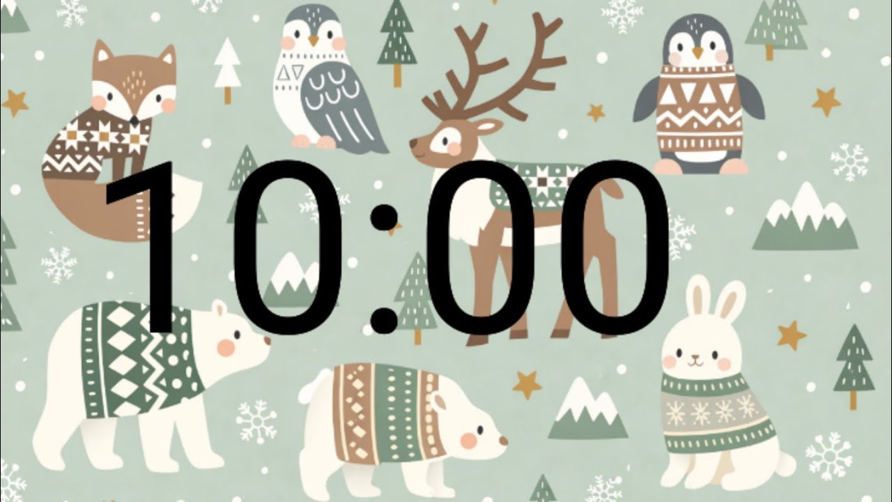 10-Minute Winter Woodland Animal Timer | Cozy & Calm Focus - YouTube