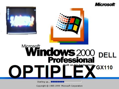 Dell OptiPlex GX110 running Windows 2000 Professional - YouTube