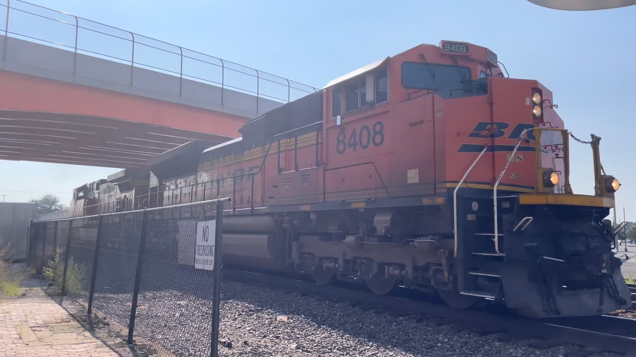 BNSF intermodal passes La Porte - YouTube