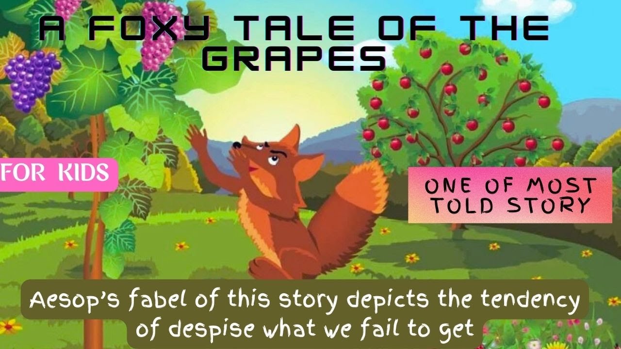 The Fox and The Grapes Story In English (with Moral) | Animated Story ...