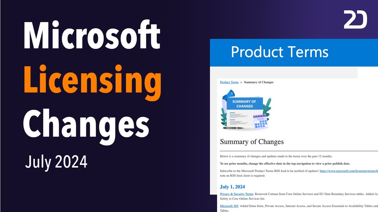 Microsoft licensing Changes July 2024 - YouTube