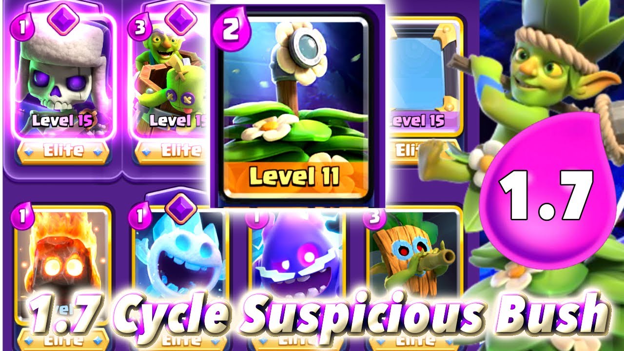 1.7 Cycle Suspicious Bush is broken🤣-Clash Royale - YouTube