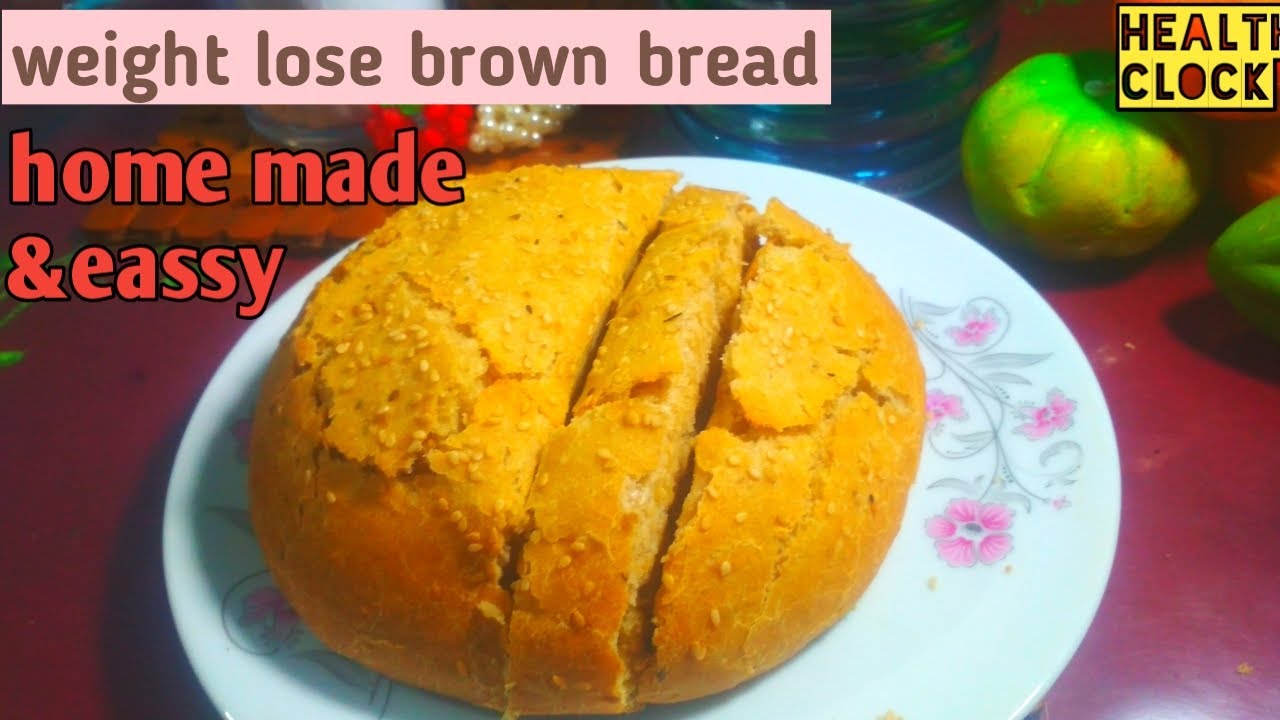 ঘরে তৈরি ওজন কমানোর পাউরুটি|whole wheat bread(bangla)|brown bread|easy ...