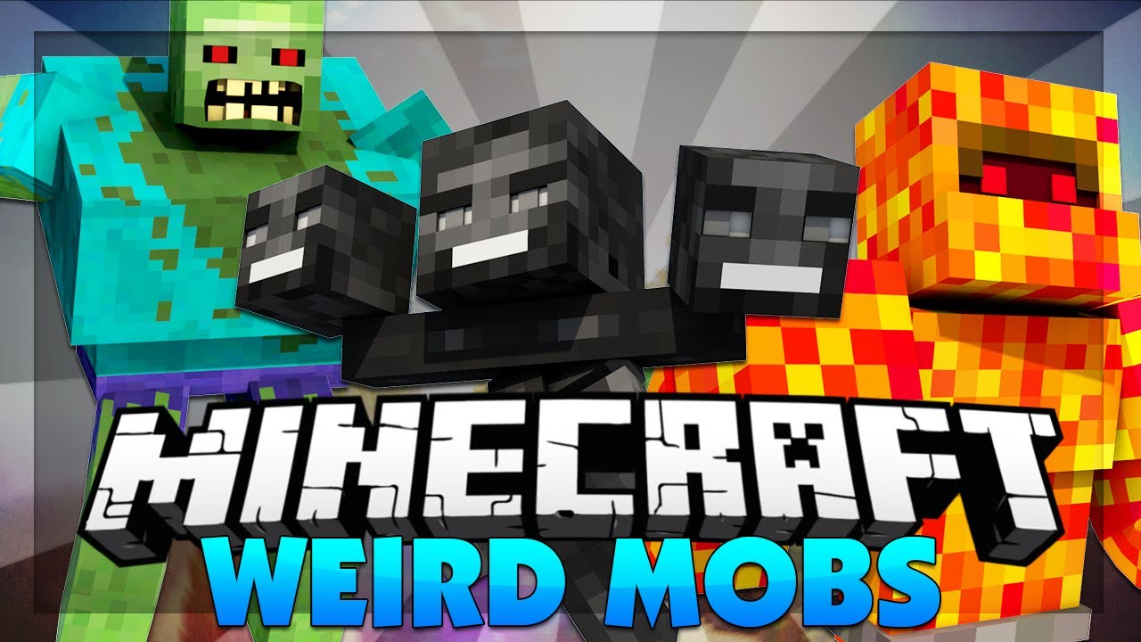 Minecraft Mods - "WEIRD MOBS" | Wither Creeper, Stick Man, Crazy Bird ...
