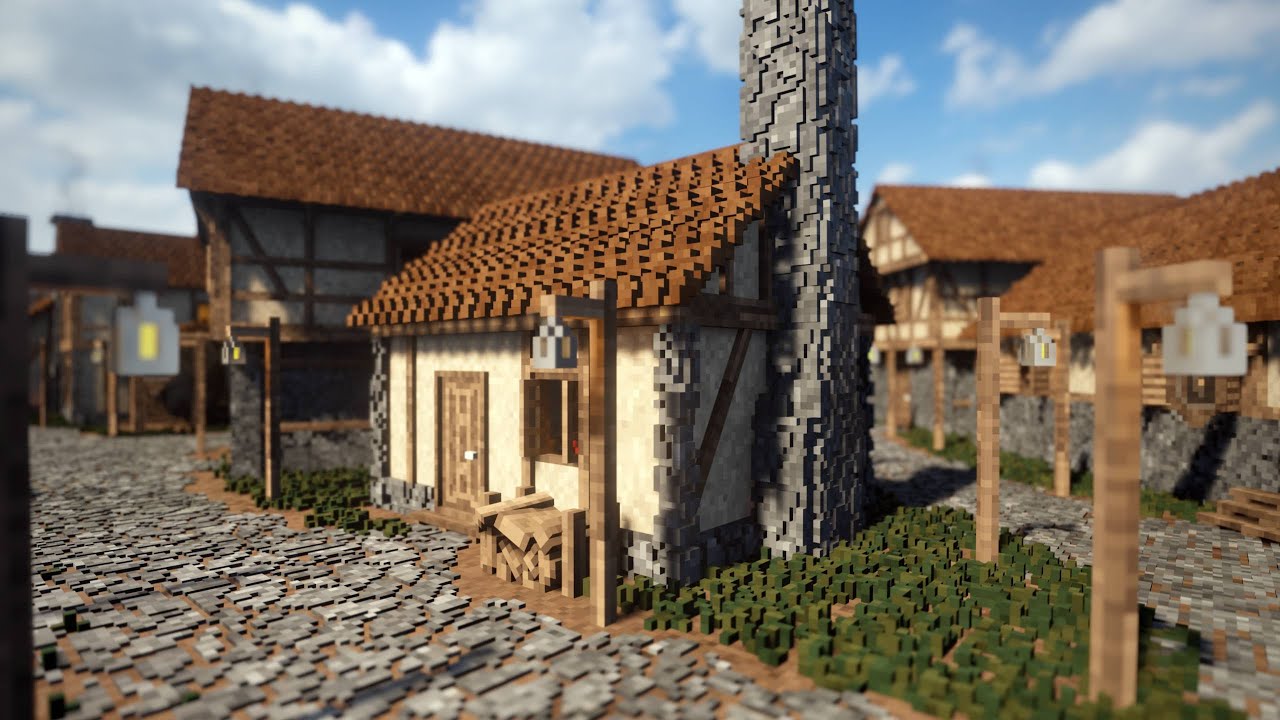 A simple oak village - YouTube
